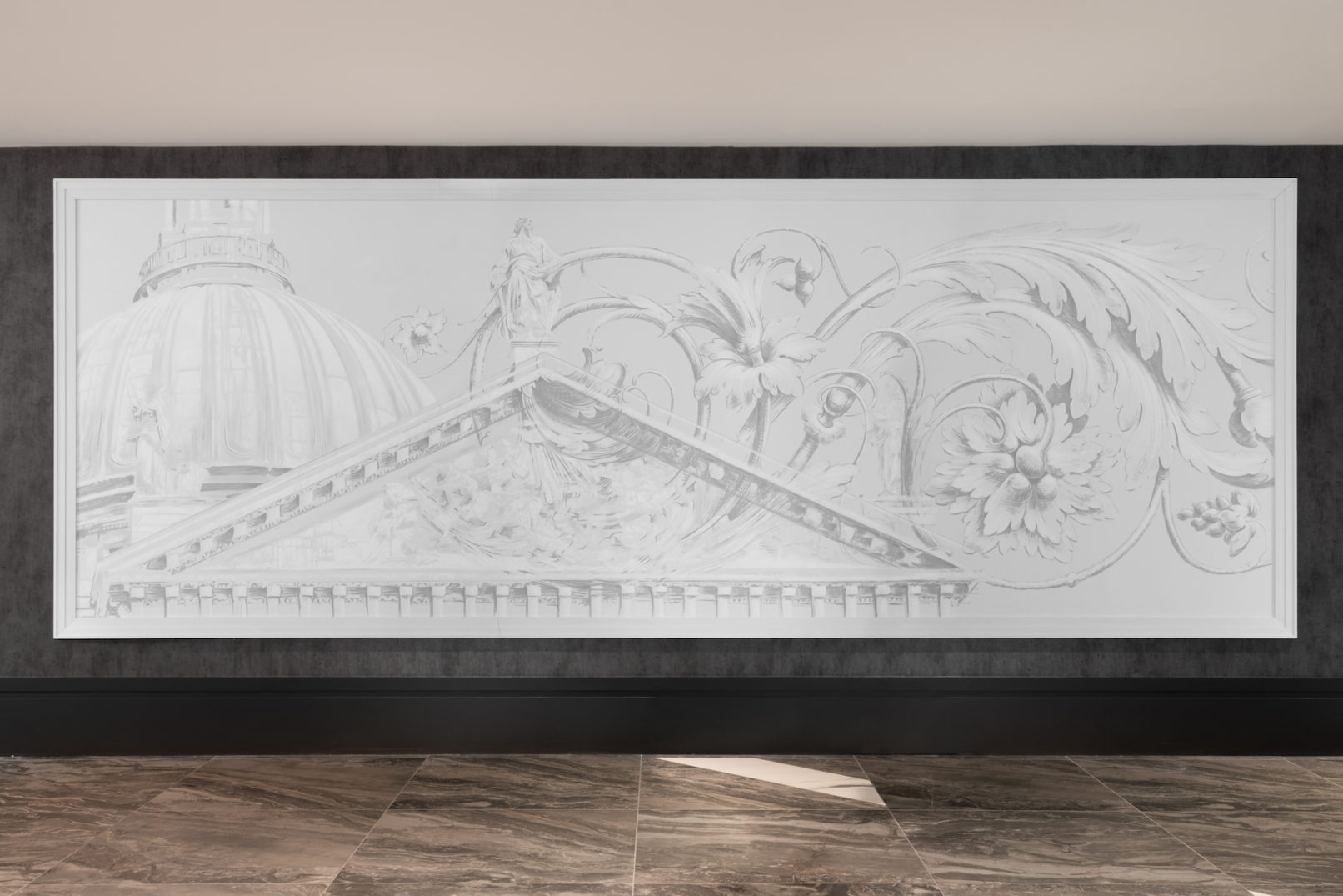 Grisaille mural with ornaments / Mural avec ornements en Grisaille ...